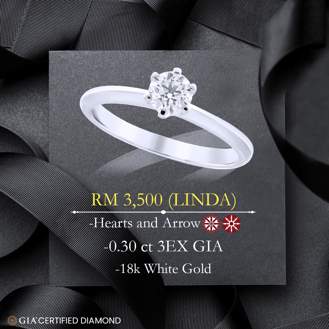 GIA Engagement Diamond Ring Malaysia - Audreys